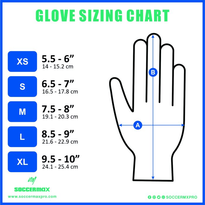 How to Size Goalkeeper Gloves With A Size Chart - SOCCER MAX PRO